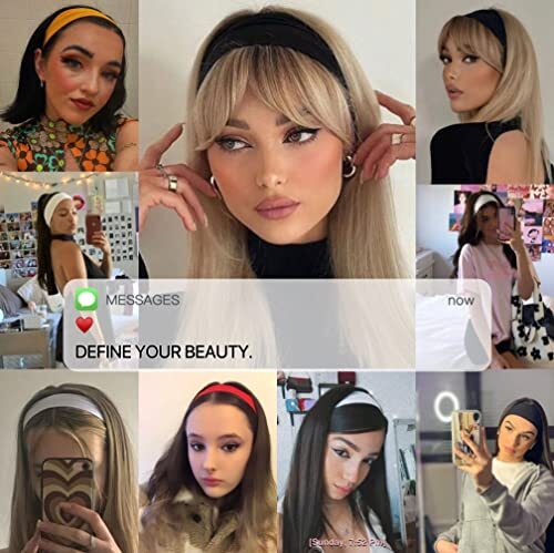 TERSE Headbands for Women Short Hair Non Slip Elastic Sweat Hairbands ...