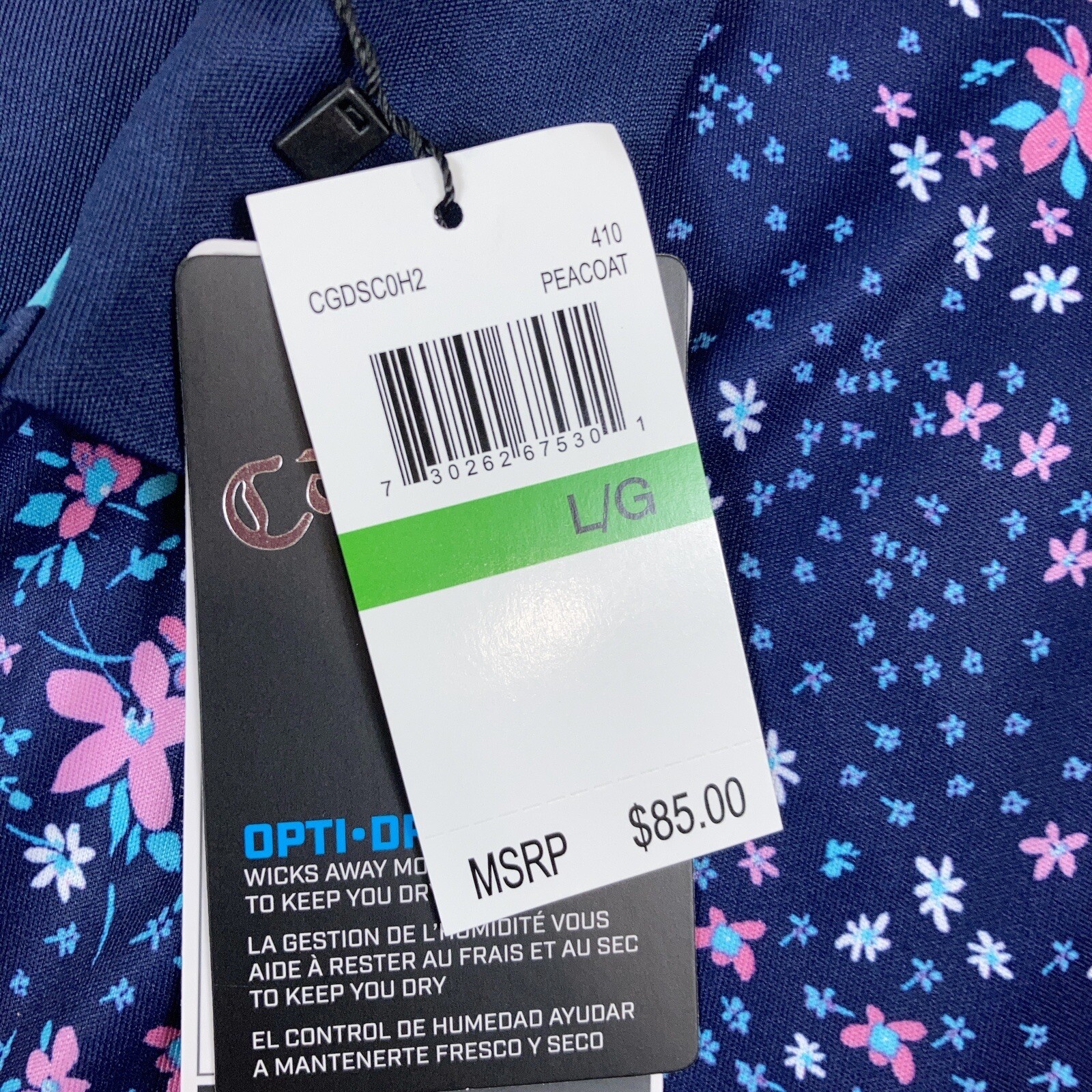 Callaway Opti Dri Sleeveless Golf Dress Large Blue Floral Print *read ...