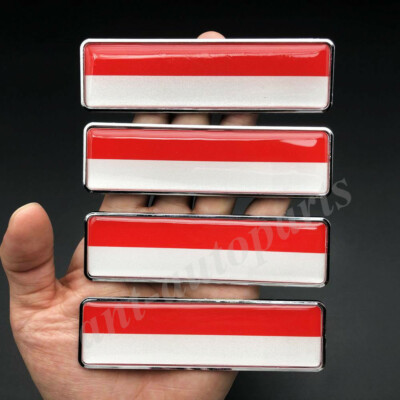 4x Metal Indonesia Flag Car Trunk Emblem Badge Motorcycle Sticker ...