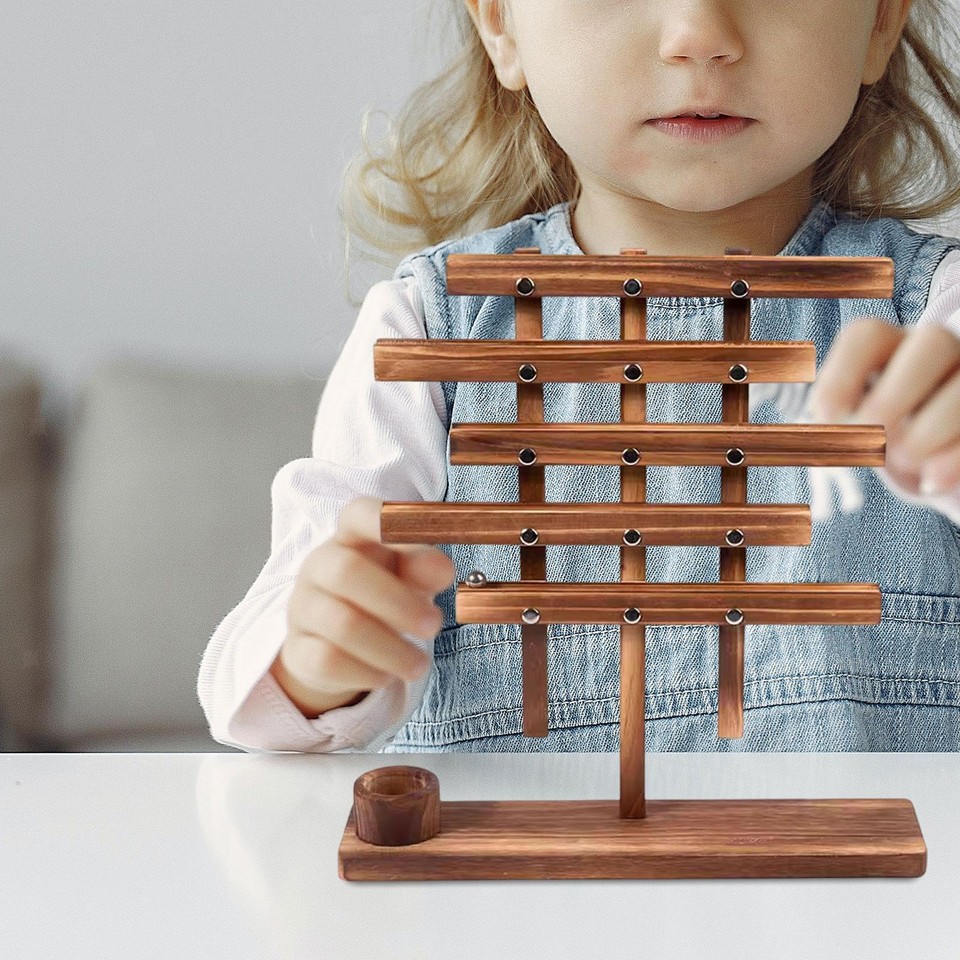 Wooden Ball Drop Toy Wooden Ball Balance Beam Toys for Kids Baby Boys ...