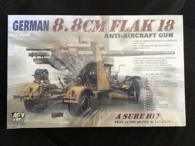 AFV Club 1/35 German 8.8cm Flak 18 Anti-Aircraft Gun Plastic Model kit ...