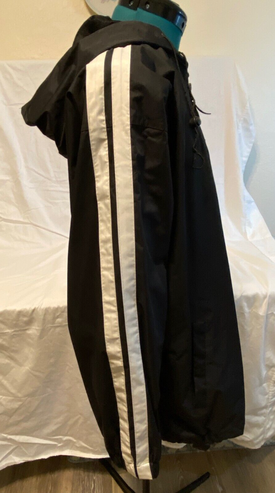 Kenpo Black & White Men's Rain Jacket Windbreaker Size S Reflective ...