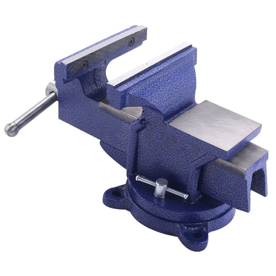 5" Bench Vise Flat Vise Heavy Type with 360° Anvil Swivel Table Top ...