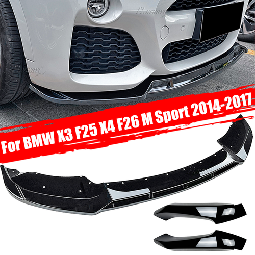 For BMW X3 X4 F25 F26 M Sport 2014-2017 Front Splitter Spoiler Lip ...