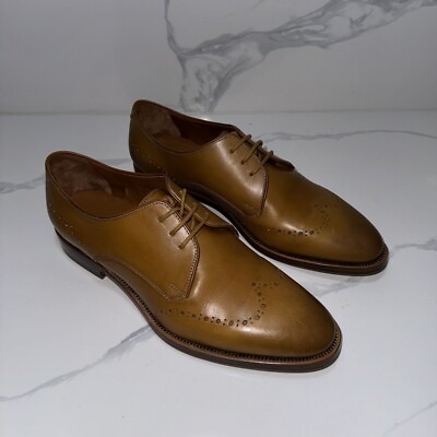 Allen Edmonds Lucca Oxford Walnut Brown Derby Dress Shoe 8 Made In ...