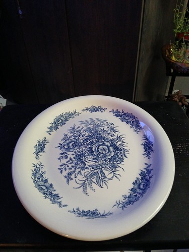 Ravensdale Pottery Staffordshire Beacon Hill Blue 14x11.5" Oval Serving ...
