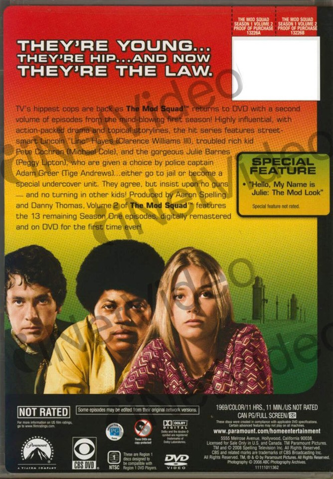 The Mod Squad (Season 1, Volume 2) (Keepcase) DVD 97361322643| eBay