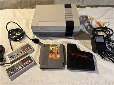 NES Nintendo System Reconditioned Console: 2 Controllers Wires Game ...