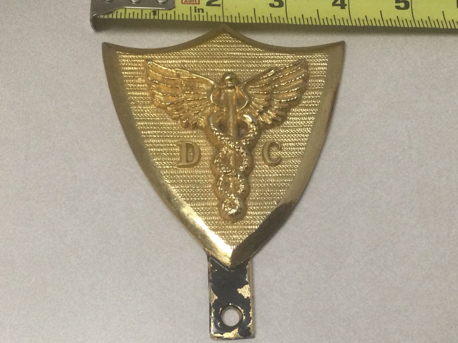 VINTAGE DOCTOR OF CHIROPRACTIC CHIROPRACTOR HEAVY BRASS LICENSE PLATE ...