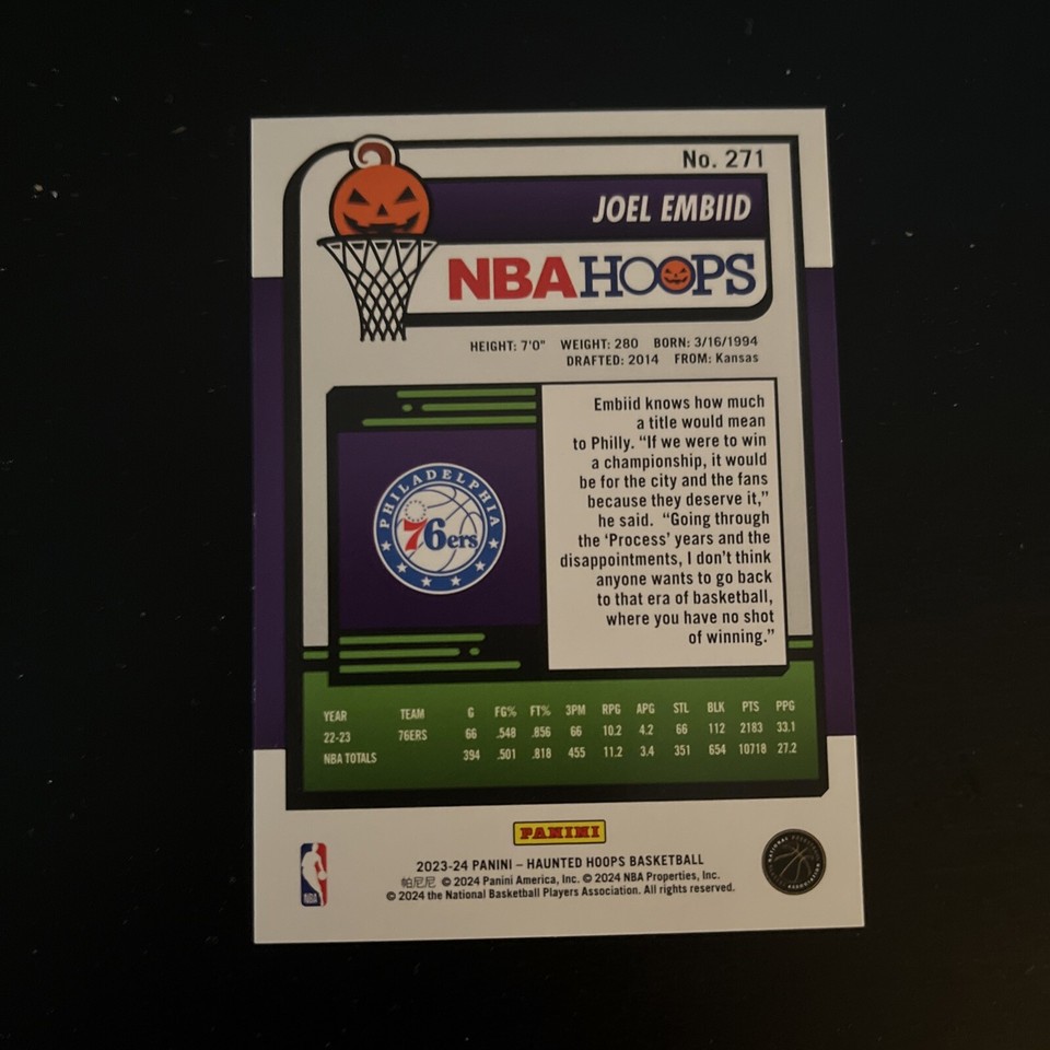 NEW 2024 Panini NBA Haunted Hoops Halloween Joel Ennis CANDY CORN Rare ...