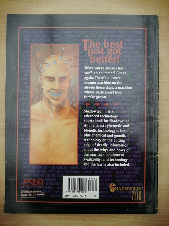 SHADOWRUN - Shadowtech - Livre en Anglais - Collector 1992 | eBay