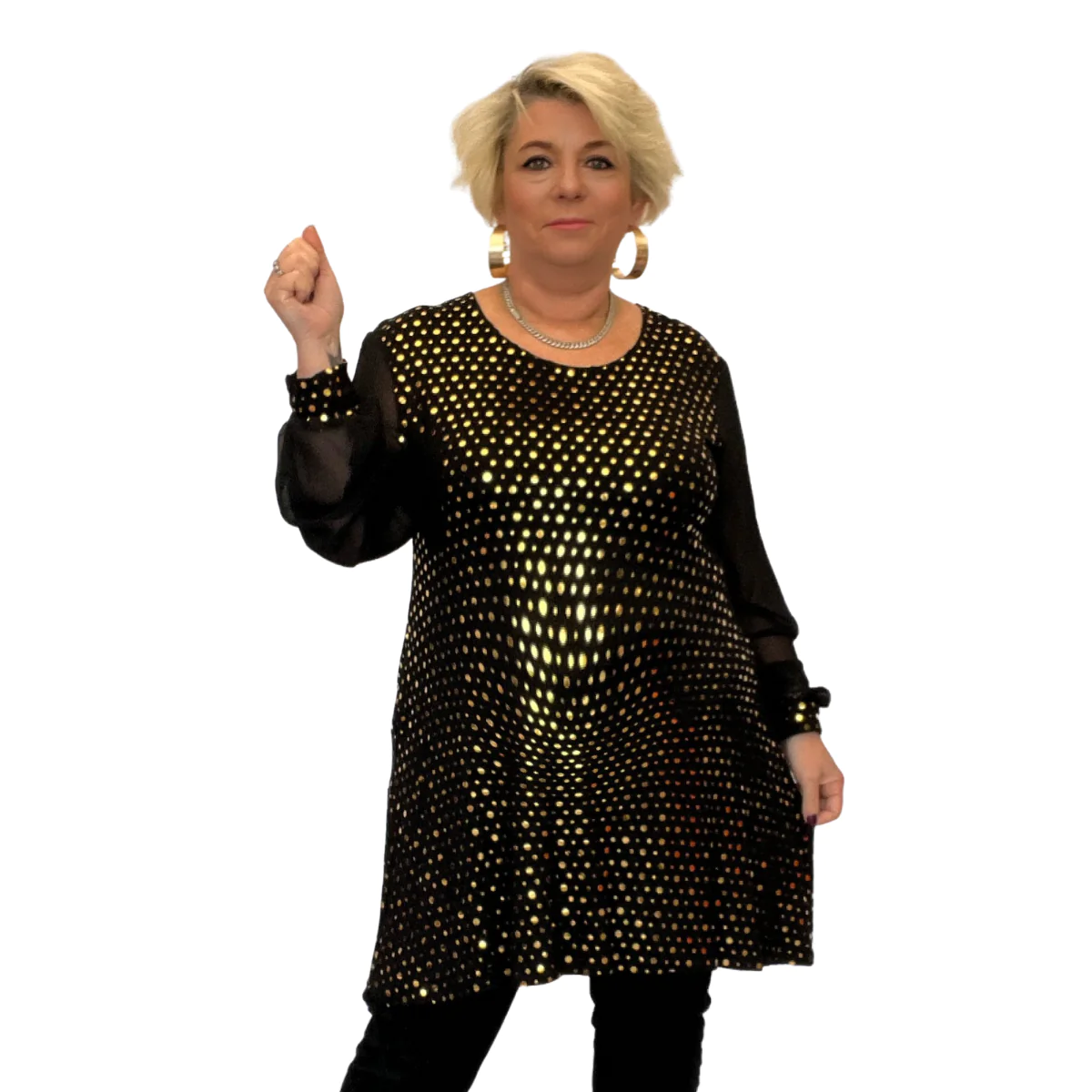 Plus Size Gold Blouse Evening Wear Blouses Plus Size New Arrivals