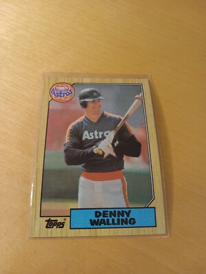 1987 Topps #222 DENNY WALLING Houston Astros Baseball Card, 3rd Baseman ...