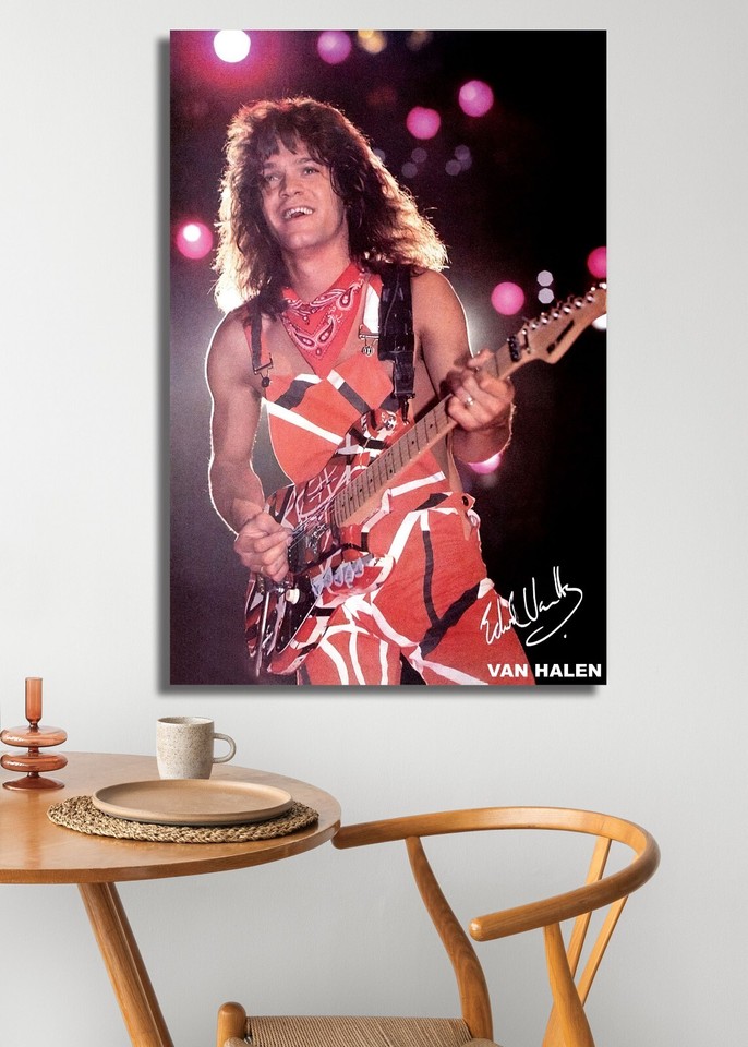 Eddie Van Halen Poster 24x36 Inch Photo Rare Print Wall Art Print ...
