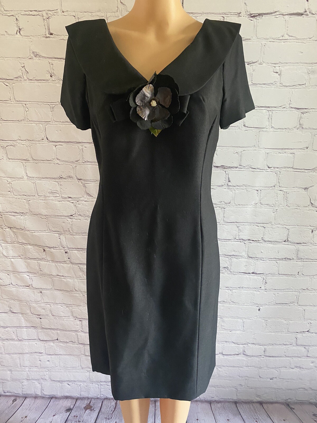 Vintage 1960/1970 Franklin Simon Black Cocktail Dress - Gem