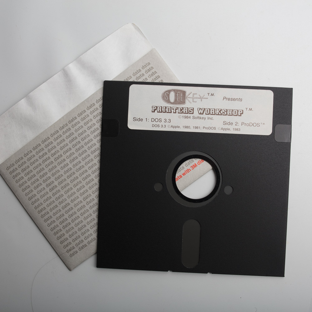 Vintage SoftKey Painters Workshop 1984 Apple Dos 3.3 ProDos 5.25 Floppy ...