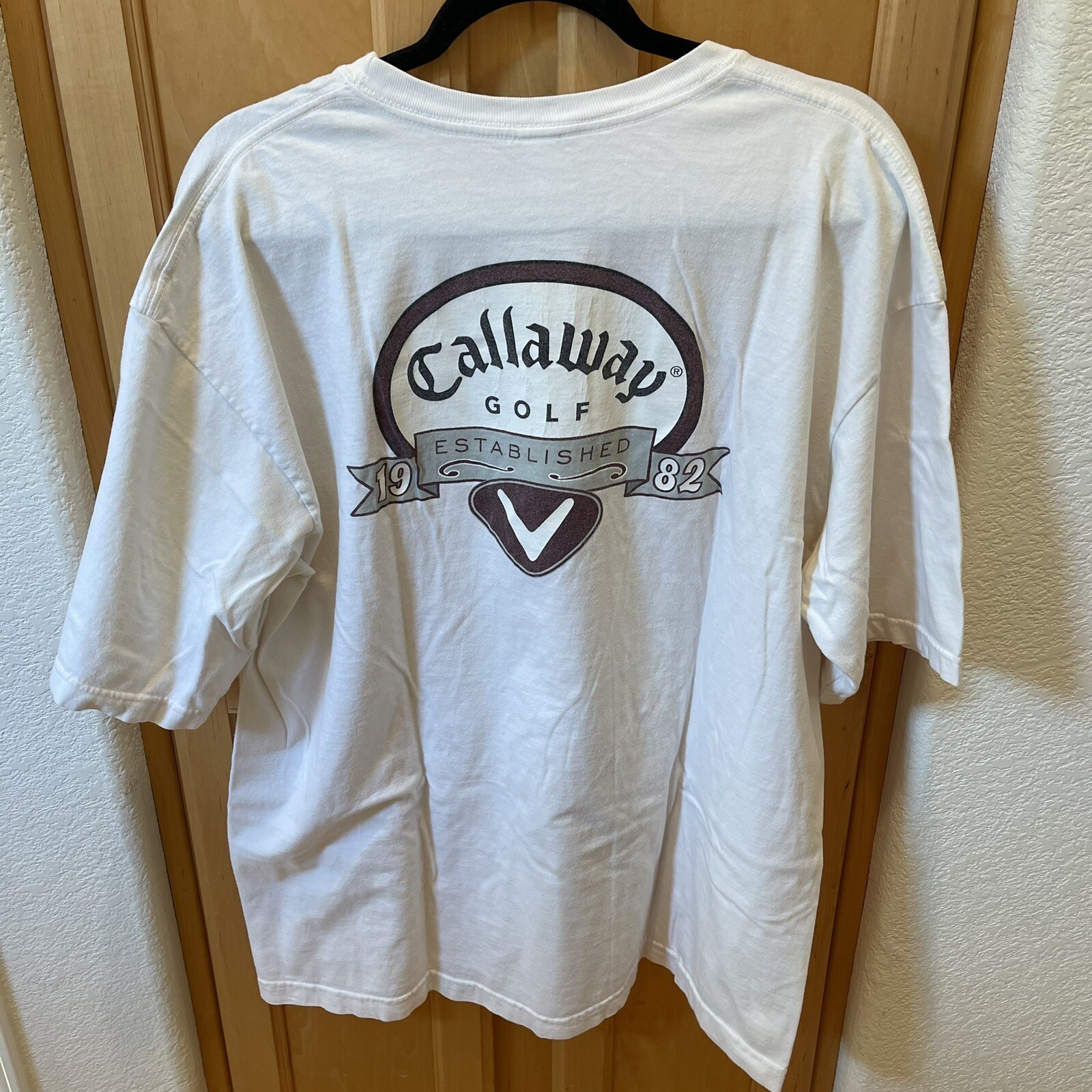 Men’s Vintage White Callaway Golf Logo Printed on bac… - Gem