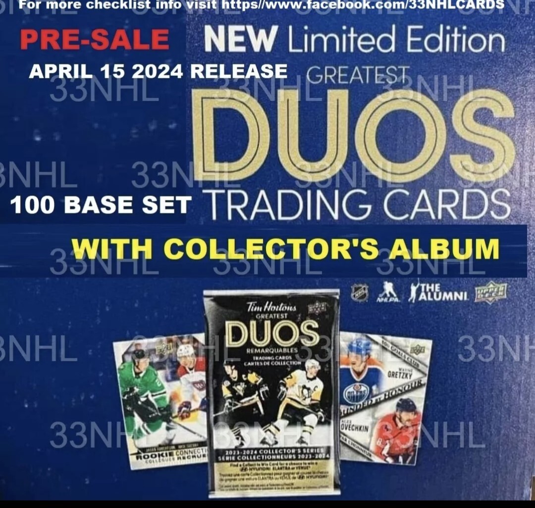 2024 Upper Deck Tim Hortons Greatest Duos Boxes Of 100 Sealed Cards ...