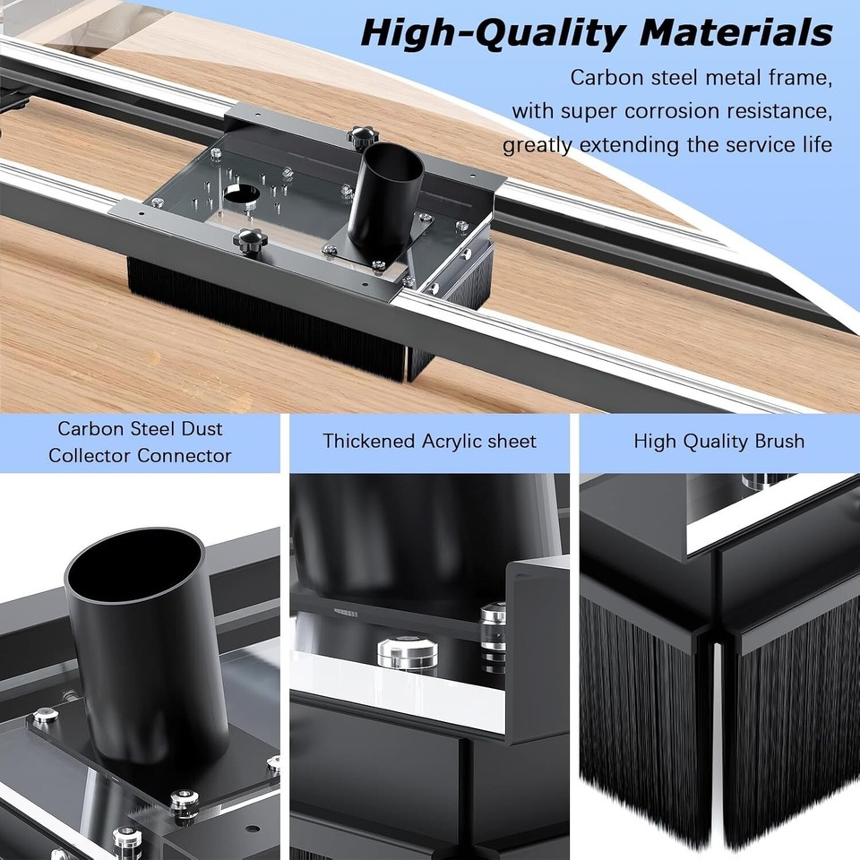 Router Skid Dust Collection Hood, Router Sled for Flattening Slabs | eBay