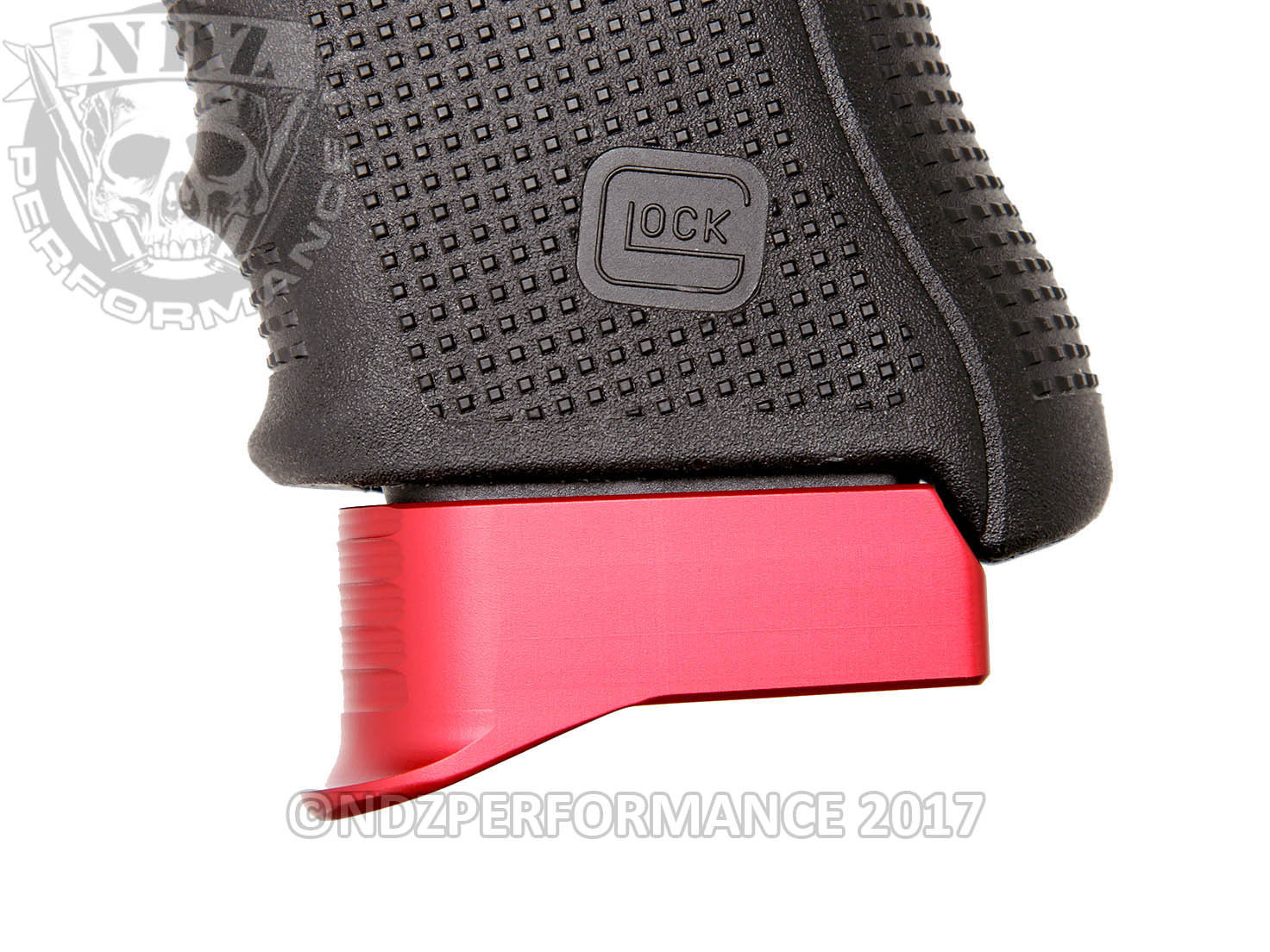 for Glock 30 30SF 30S 10RD G1-4 Finger Ext Floor Plate Red Plain by NDZ ...