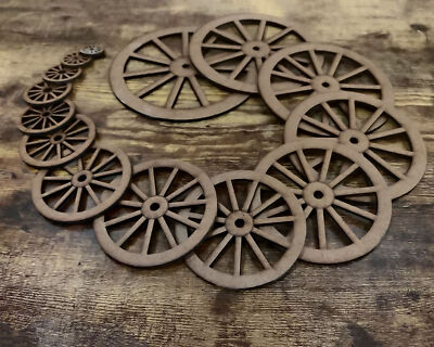 11 Spoke Wagon Wheels All sizes, 1/8 in thick Hardboard (Set of 4) | eBay