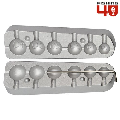 Ball Fishing Lead Mould 10-15-20-25-30-40g Lead Mold Weights & Sinkers ...