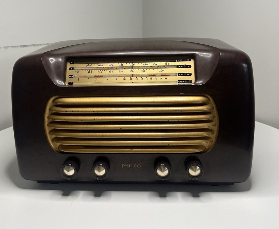 PHILCO Vintage Mid Century A3646 Bakelite AM Tube Radio *READ* | eBay