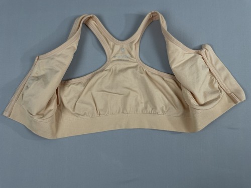 Zip Front Fastening Sports Bra Women's Med High Impact Wireless Lightly ...