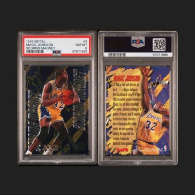 1995 METAL SCORING MAGNET MAGIC JOHNSON PSA 8 | eBay