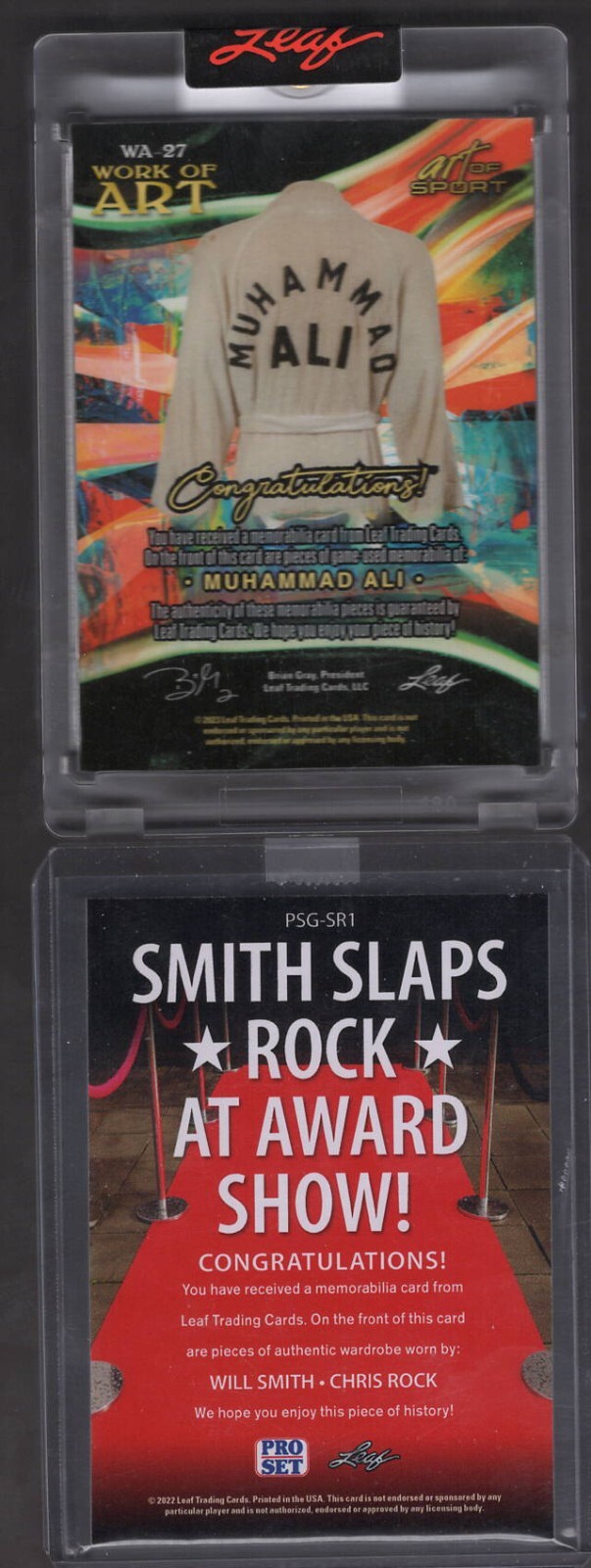 Muhammad Ali GAME/Fight Used 3-Pc LEAF 4/20 Uncirculated + Gift from ...