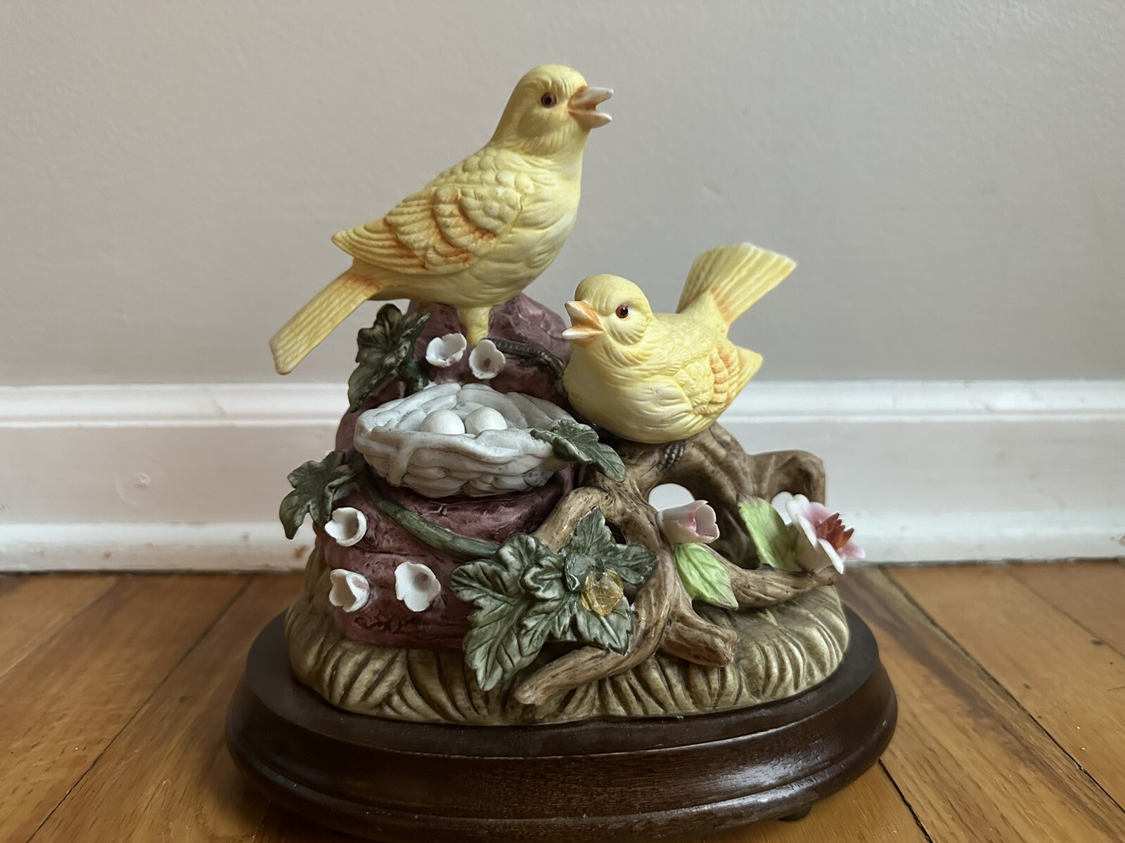Royal Crown Porcelain Music Box - Yellow Canaries “The Way We Were” | eBay