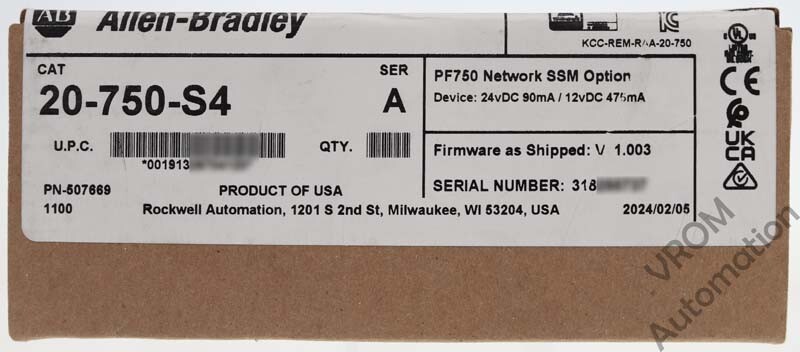 Surplus Sealed Allen Bradley 20-750-S4 A Allen Bradley Option Module ...