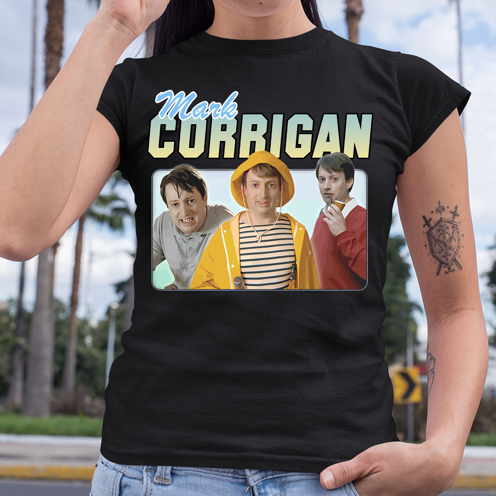 Mark Corrigan Homage Ladies T-Shirt Funny British TV Show Women Gift ...