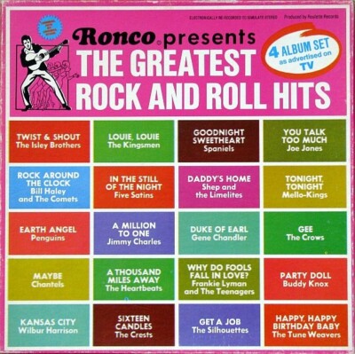 Ronco Presents The Greatest Rock And Roll Hits LP Record | eBay