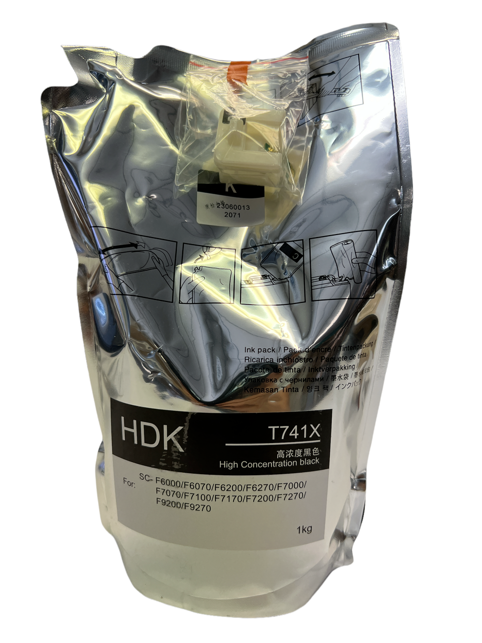 Dye Sublimation Ink Black T741X Fit for Epson SureColor F6200 F7200 ...