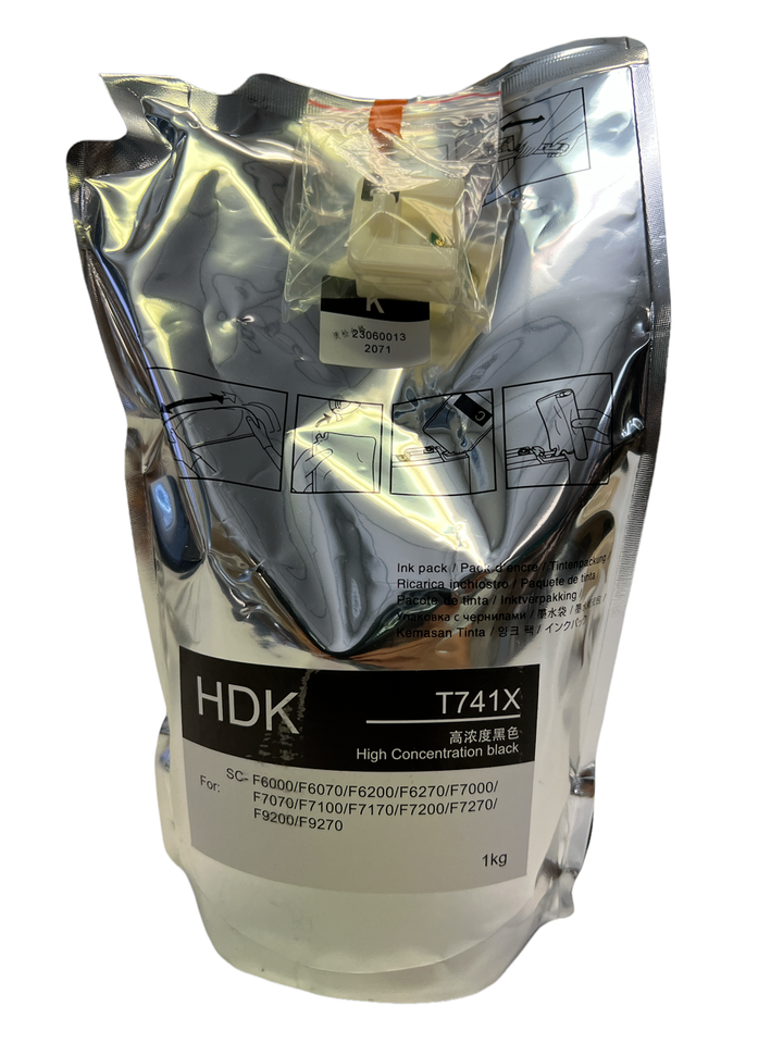 Dye Sublimation Ink Black T741X Fit for Epson SureColor F6200 F7200 ...