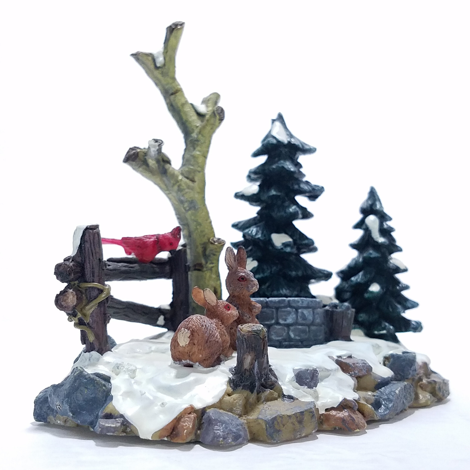 Lemax 2001 Curious Bunnies Village Collection #13353 Cardinal Woodland ...