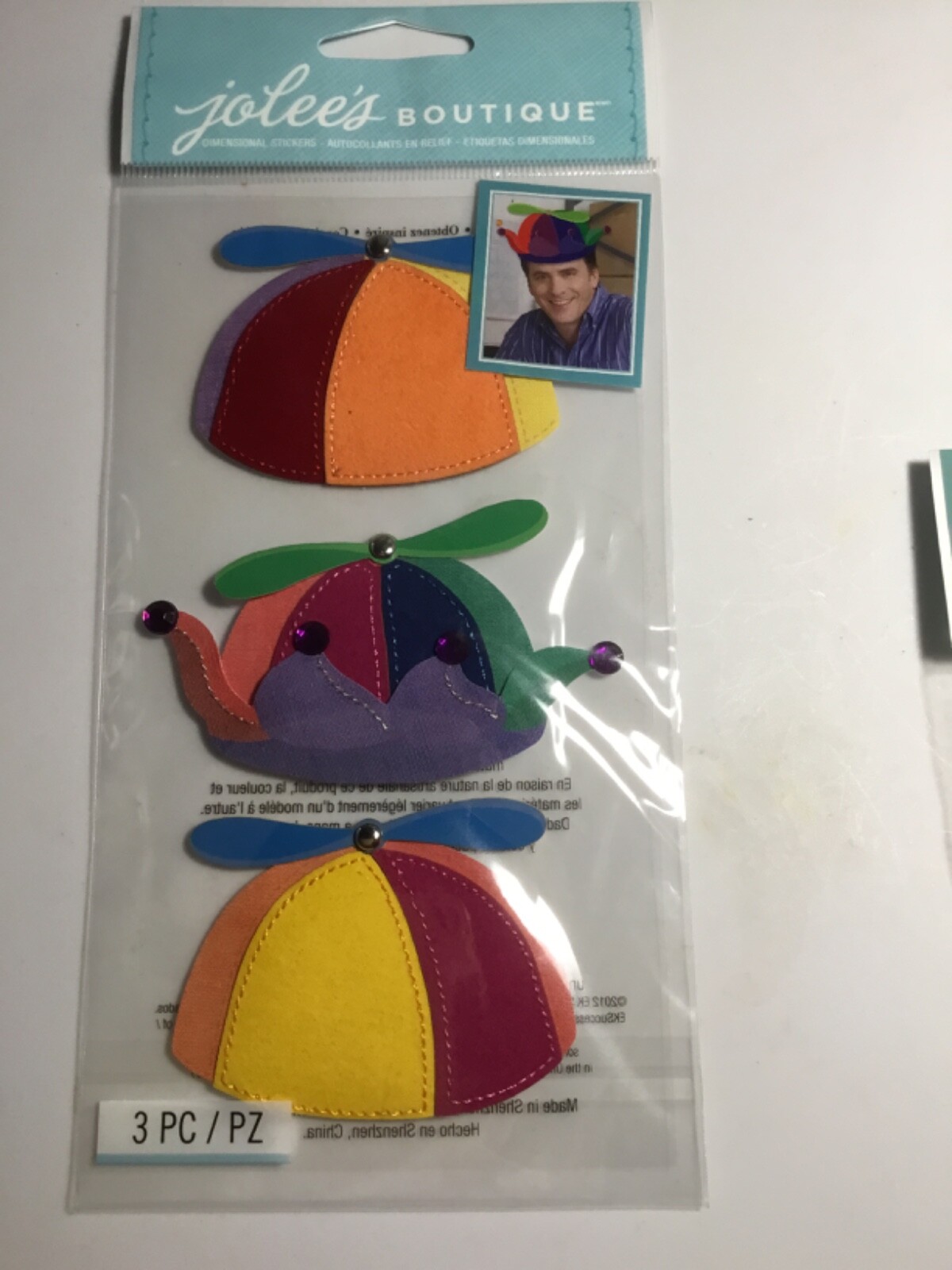 Jolee's Boutique 3 pc dimensional Scrapbook stickers FELT DUNCE CAPS ...