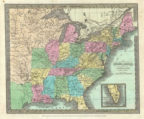 1833 Burr Map of the United States | eBay