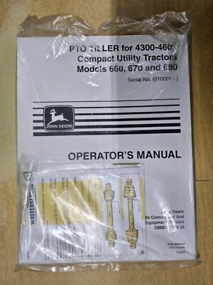 John Deere 660 670 680 PTO Tiller for 4300-4600 Compact Tractors ...