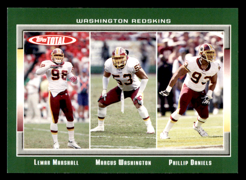 2006 Topps Total Lemar Marshall/Marcus Washington/Phillip Daniels #72 ...