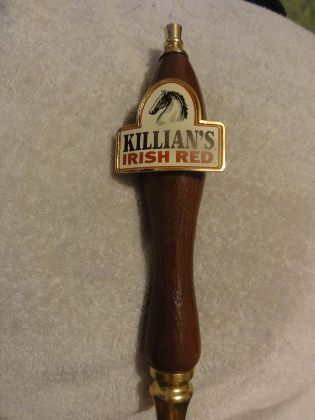 Killian’s Irish Red Wooden Beer Tap Handle Keg Kegerator Gold Bolt 11 1 ...