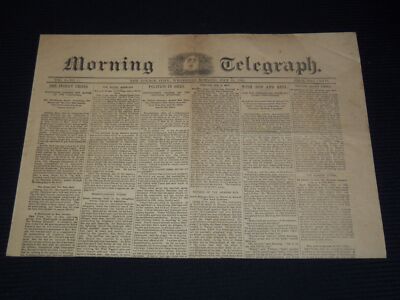 1885 JULY 15 MORNING TELEGRAPH NEWSPAPER VOLUME 1 NO. 1 - CONNECTICUT ...