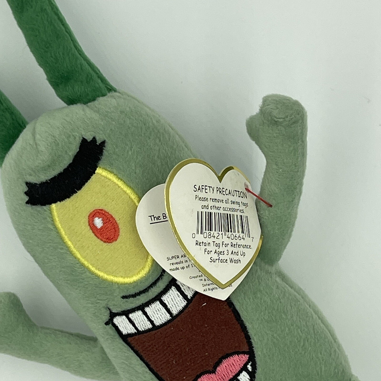 2012 Ty Beanie Baby Sheldon J. Plankton Spongebob Squarepants for sale ...