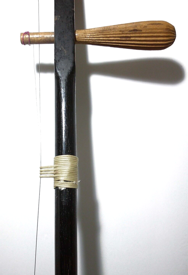 EARLY 20TH C CHINESE ERHU ANTIQUE ROSEWOOD 2 STRING FIDDLE W/JIG-CUT ...