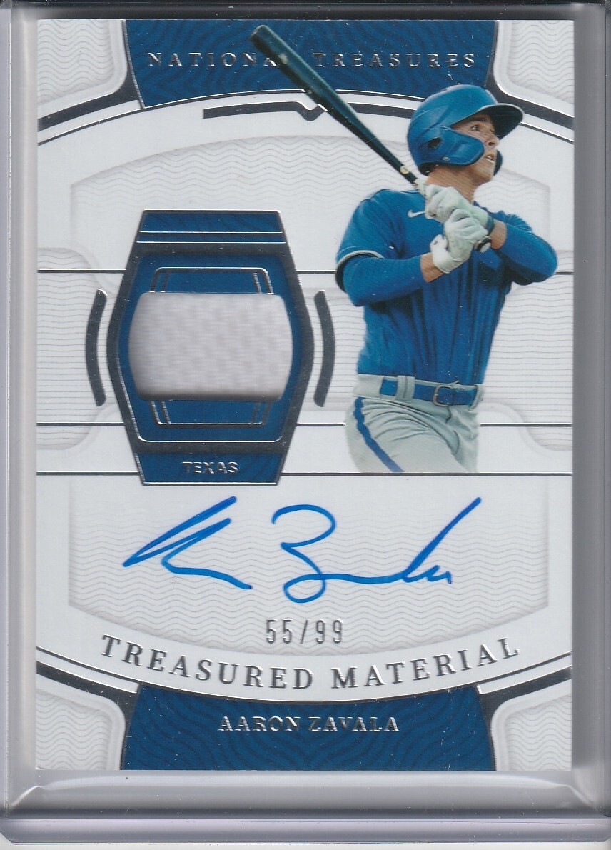 AARON ZAVALA 2022 Panini National Treasures 55/99 AUTO RANGERS | eBay