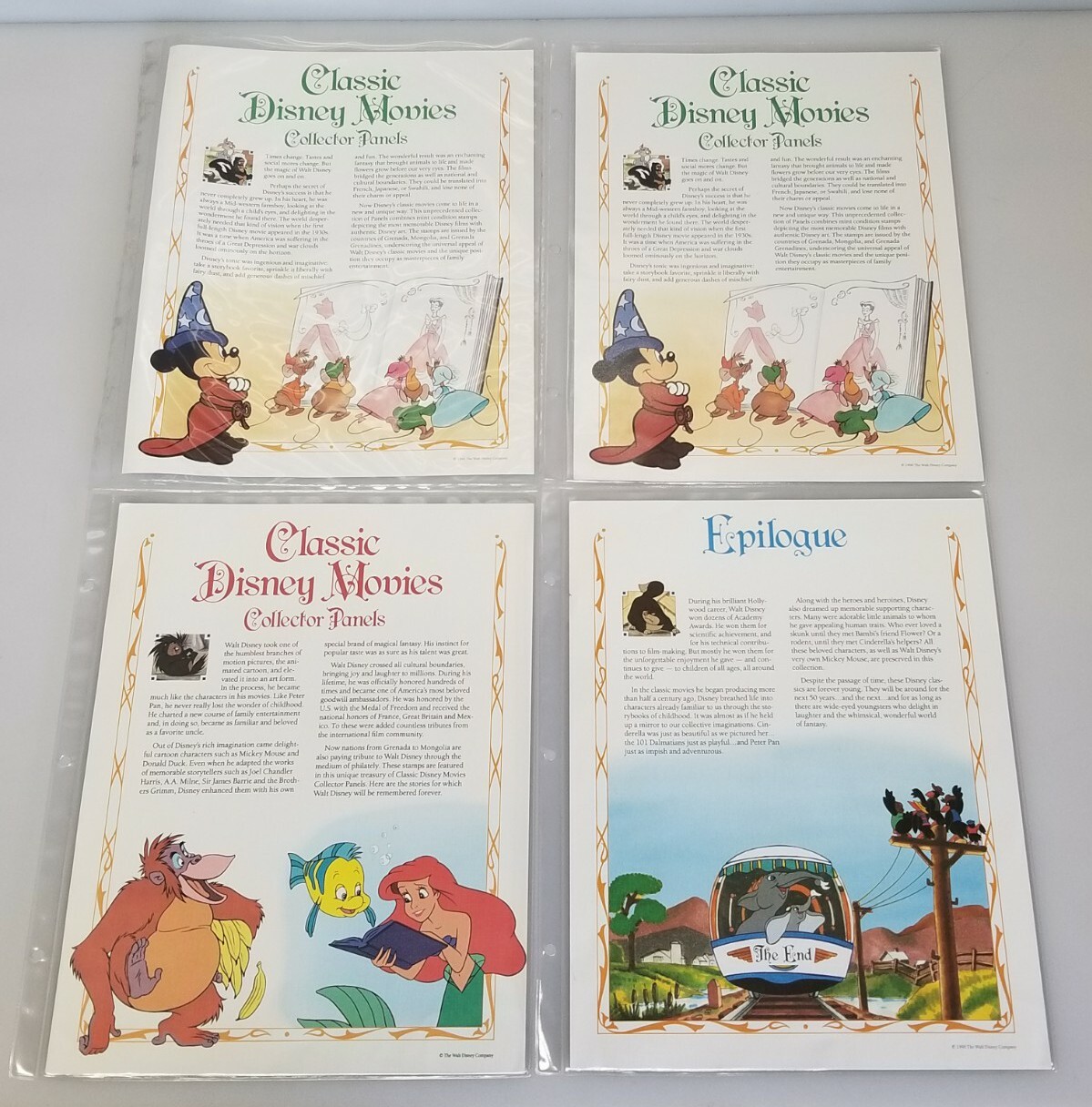 15 Classic Disney Movies Collector Panels Postal Commemorative Society ...