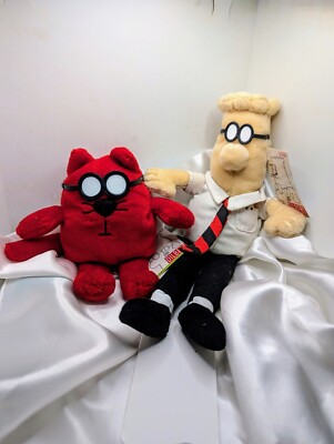 Dilbert and Catbert vintage plush toys comic humor comic strip Tags | eBay