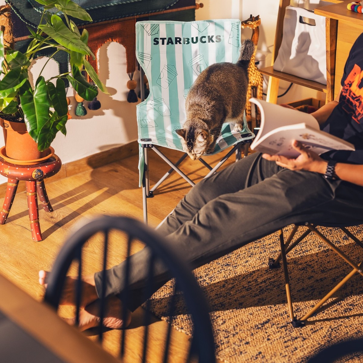 Starbucks Singapore Exclusive Camping Summer Foldable Chair Starbucks Singapore Exclusive Camping Summer Foldable Chair