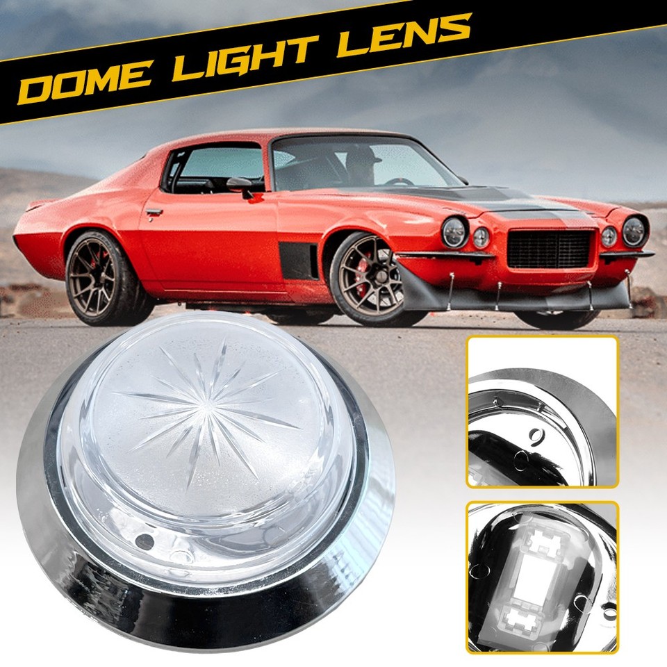 Car Round Dome Base Light & Lens Fit Fullsize 1971-1981 Chevy Camaro ...